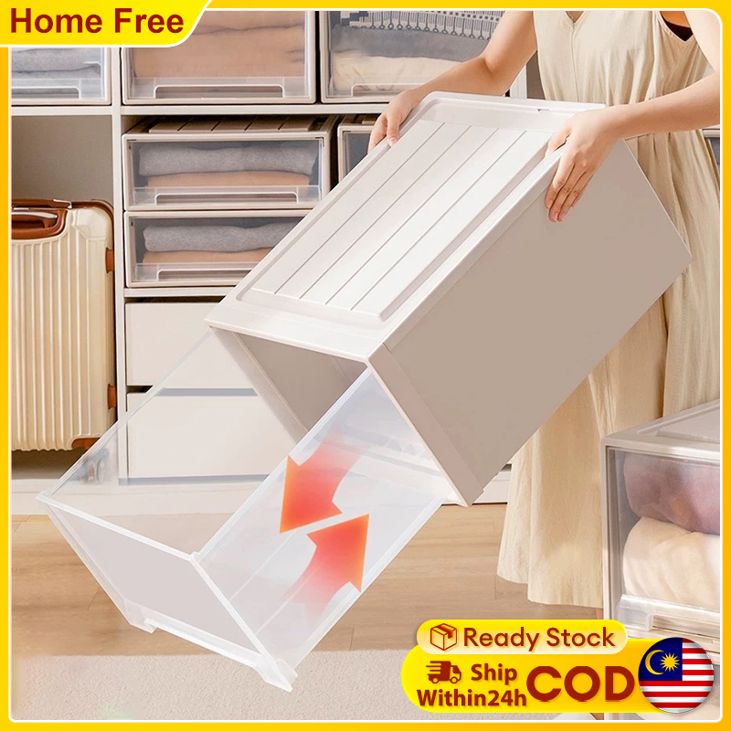 Drawer Storage Box Home Dust-Proof Clothes Kotak Simpan Barang Laci ...