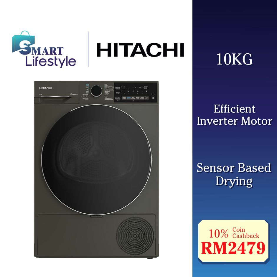 Hitachi Heat Pump Tumble Dryer (10.0kg) TD-100XFVEM | Shopee Malaysia