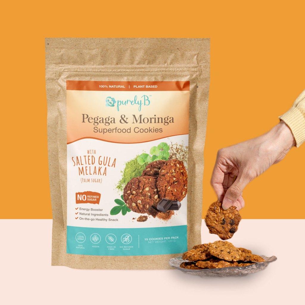PurelyB Pegaga & Moringa Superfood cookies 120g | Shopee Malaysia