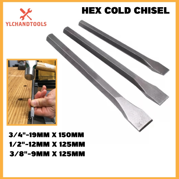 HEX COLD CHISEL ( 3/8'',1/2'',3/4'' ) | Shopee Malaysia