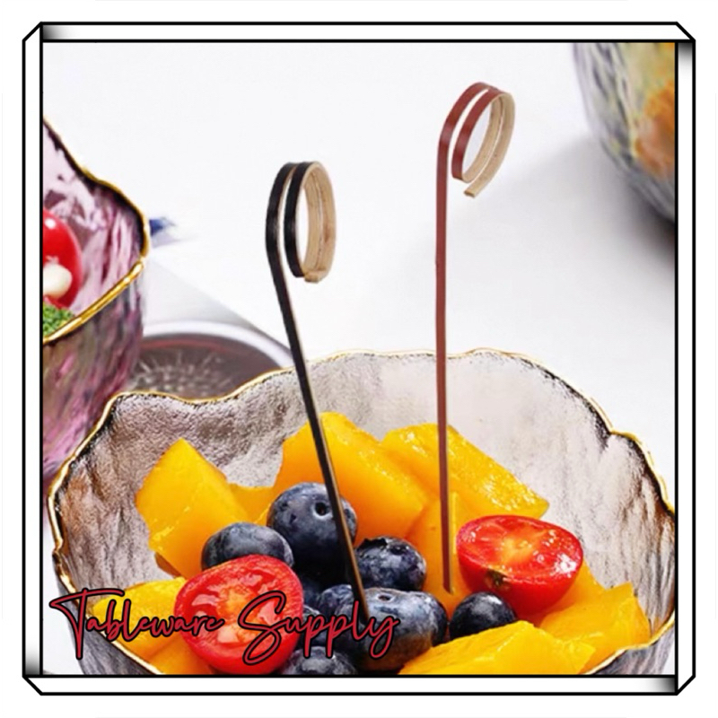 (TablewareSupply)Flower Knot Bamboo Stick Disposable Party Bamboo Knot ...