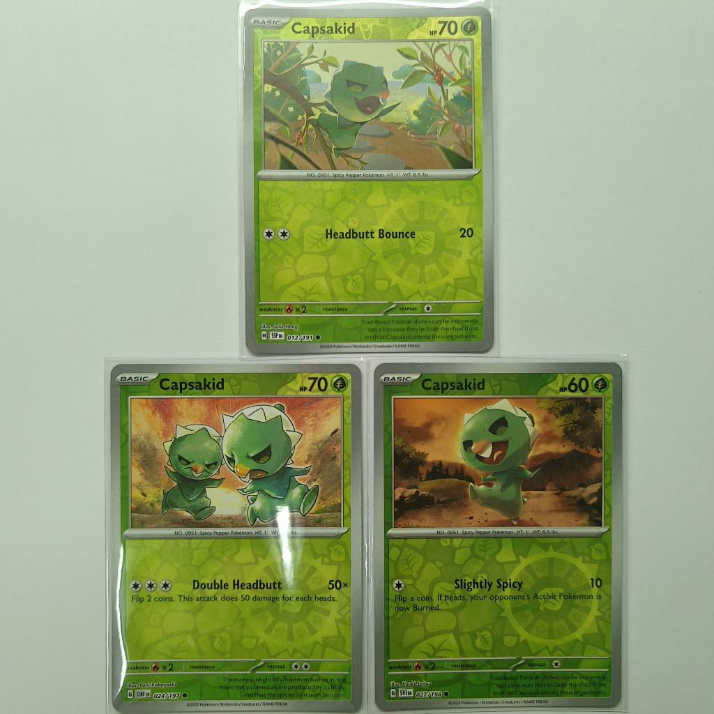 Pokemon Scarlet & Violet / Capsakid - 012/191 & 024/197 & 027/198 ...