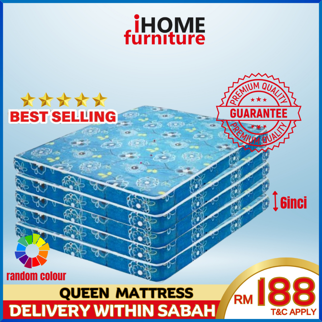 iHOME SABAH FURNITURE 🔥READY STOCK🔥 SPONGE Mattress Queen SPONGE ...