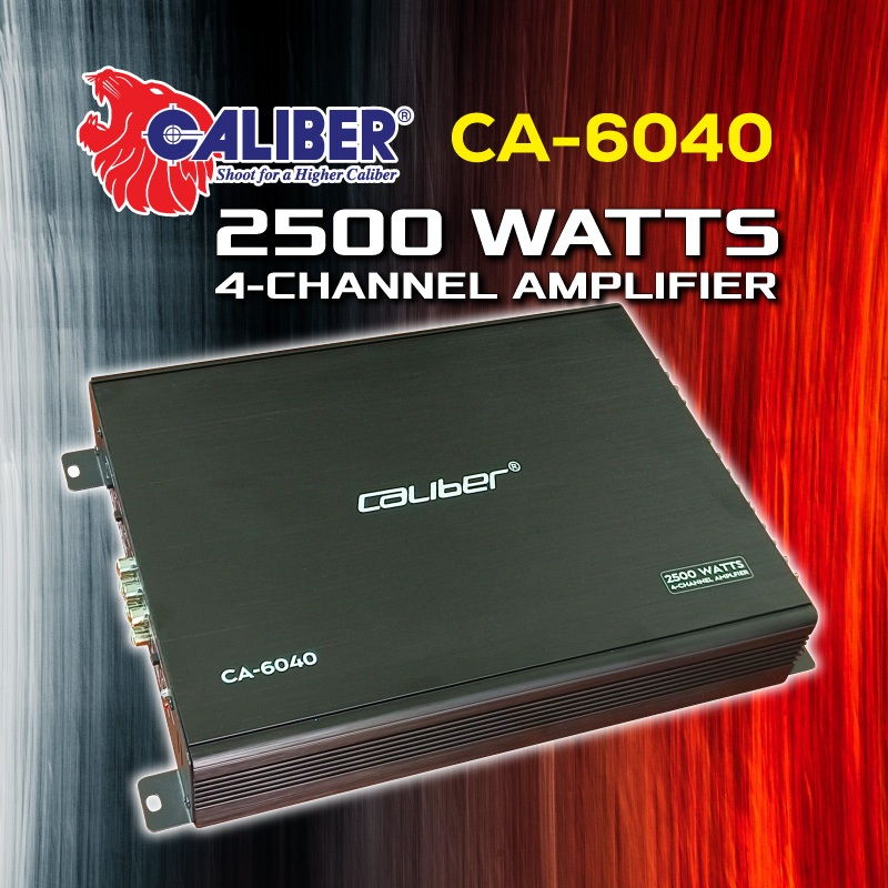 Caliber CA-6040 - 2500 Watts 4-Channel Mosfet Amplifier - Car Audio ...