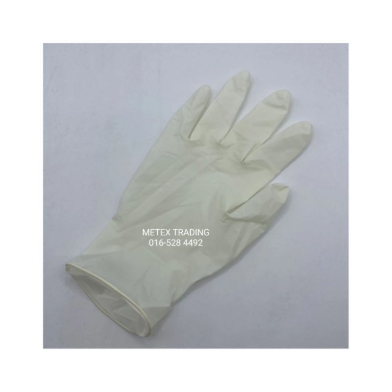 (100PCS) M-Max Latex Gloves Examination Gloves AQL 1.5 Powder Free ...