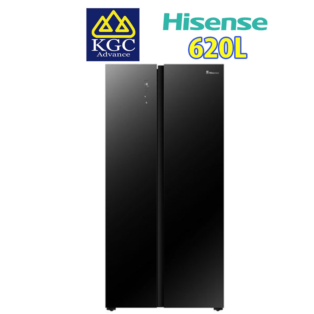 [Free Shipping] Hisense Side by Side Fridge Inverter Refrigerator Peti Sejuk (620L) RS688N4ABU ...