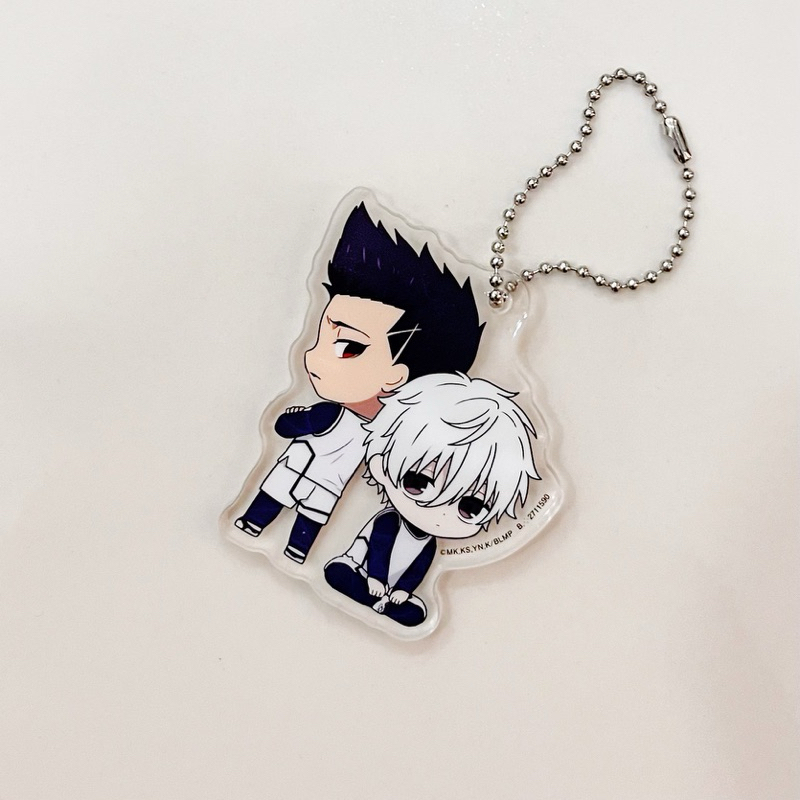 Preloved BLUE LOCK anime acrylic keychain chibi nagi chigiri isagi ...