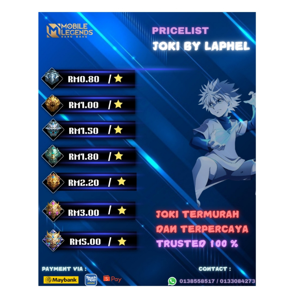 [NEW SEASON PROMO] JOKI/BOOSTING RANK MLBB | Shopee Malaysia