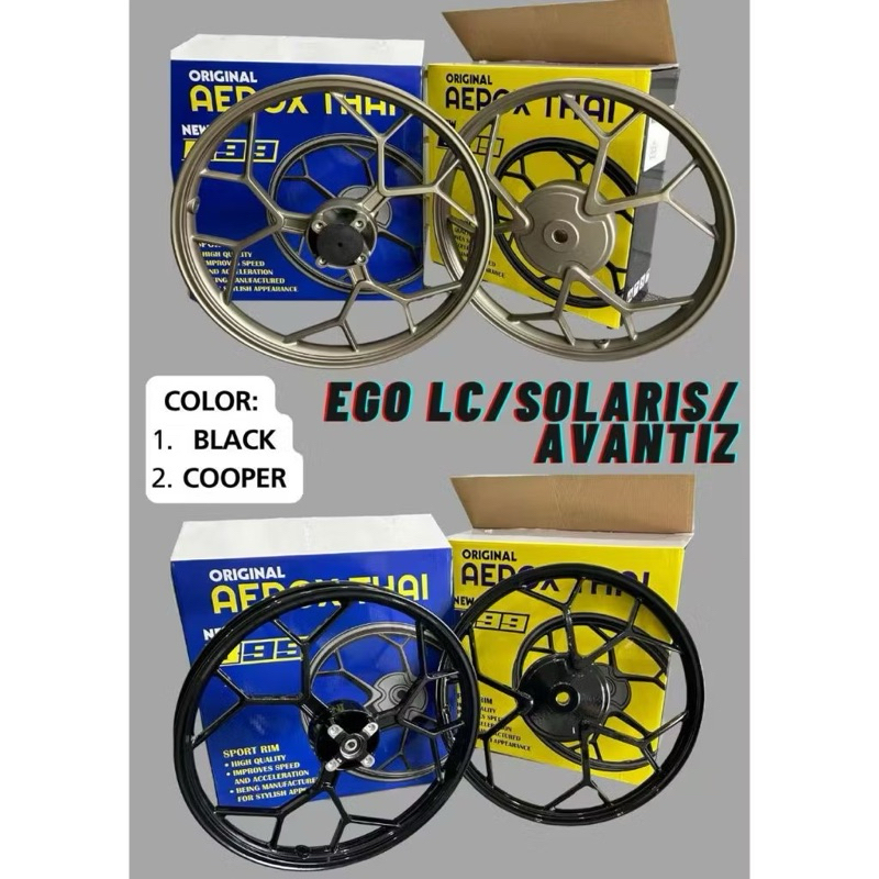 AEROX THAI 633 SPORT RIM EGO LC AVANTIZ NVX155 RIM CNC SCOOTER 1.4/1 ...