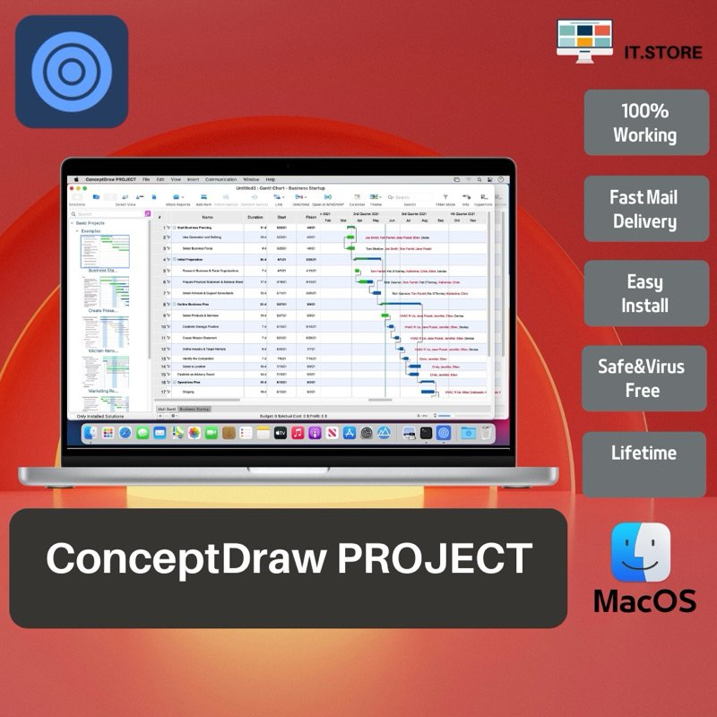 ConceptDraw PROJECT MacOS – Effective project management tool for planning, scheduling and team ...