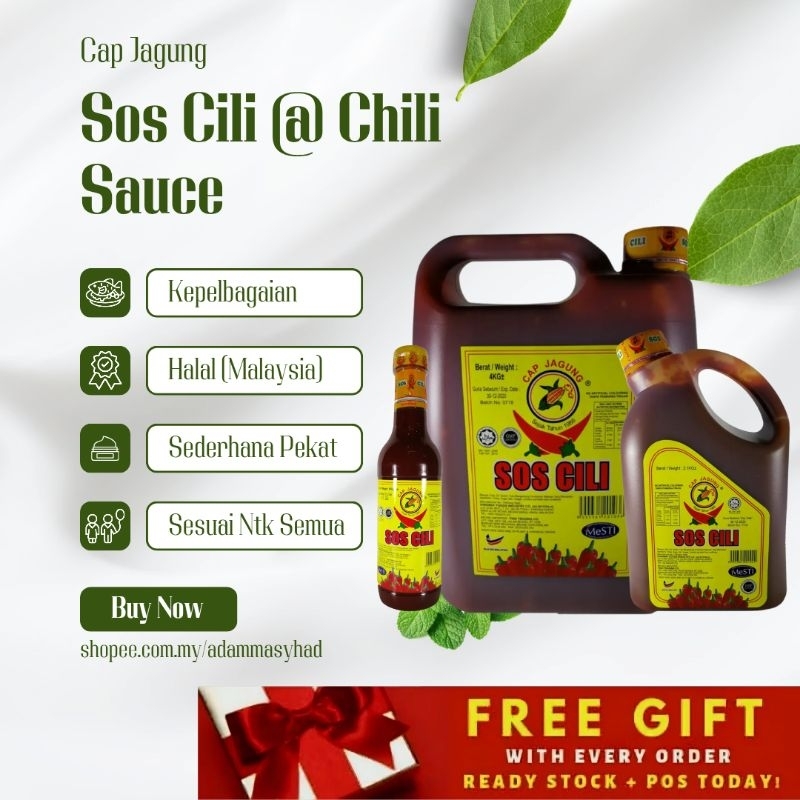 🔥PROMO🔥 SOS CILI CAP JAGUNG / CHILI SAUCE / ALL VARIANS | Shopee Malaysia