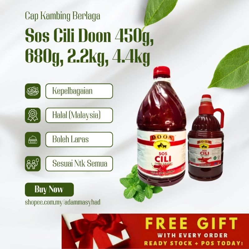 🔥PROMO🔥 SOS CILI DOON CAP KAMBING BERLAGA / CHILE SAUCE / ALL VARIANS ...
