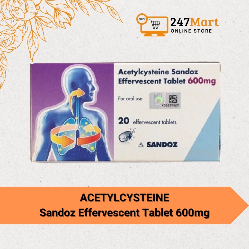 ACETYLCYSTEINE Sandoz Effervescent Tablet 600mg 20's | Shopee Malaysia