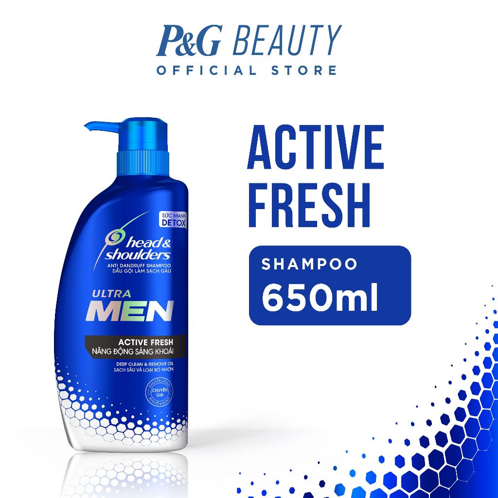 Head and Shoulders Ultra Men Active Fresh Anti Dandruff Shampoo 650 ml ...