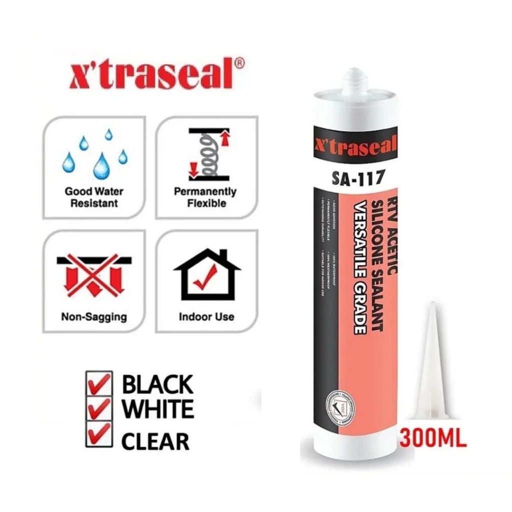 MKR 300ML X’TRASEAL SA-117 VERSATILE GRADE RTV ACETIC SILICONE SEALANT | Shopee Malaysia