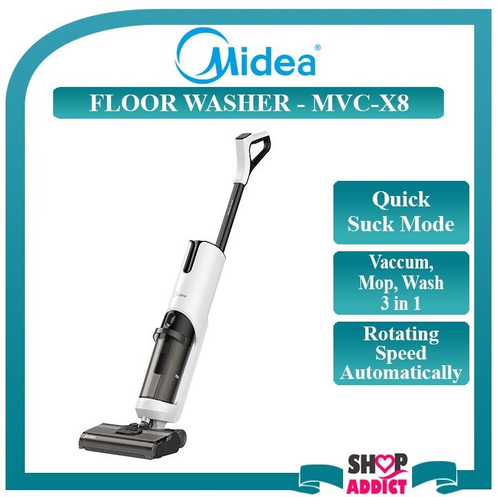 Midea Wet & Dry Cordless Floor Washer MVC-X8 Vacuum with Self-Cleaning ...
