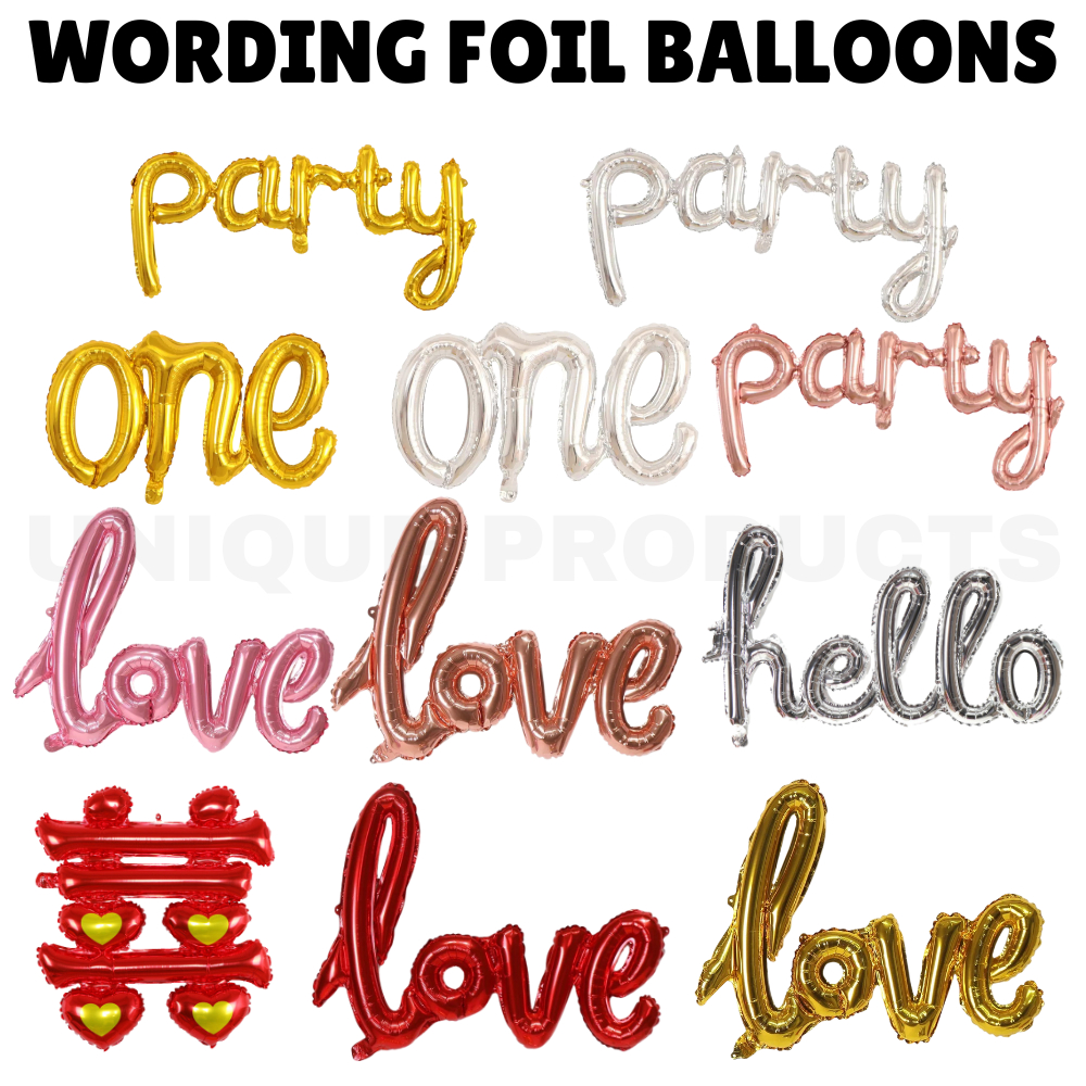 LOVE Enrui Front Wording Foil Balloon Birthday Wedding Balloons Belon ...