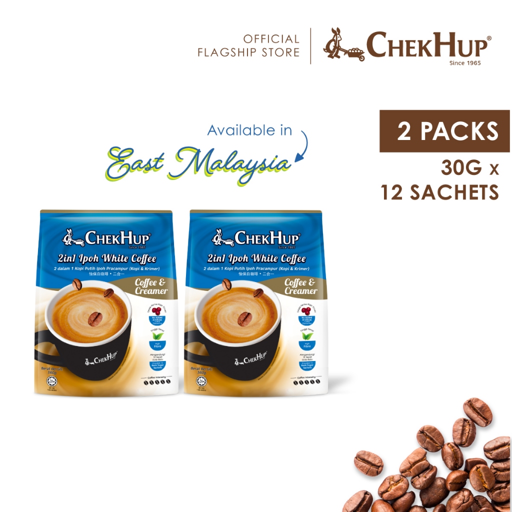 [East Malaysia - Bundle of 2] Chek Hup 2 in 1 Ipoh White Coffee & Creamer 30g x 12s | Shopee ...