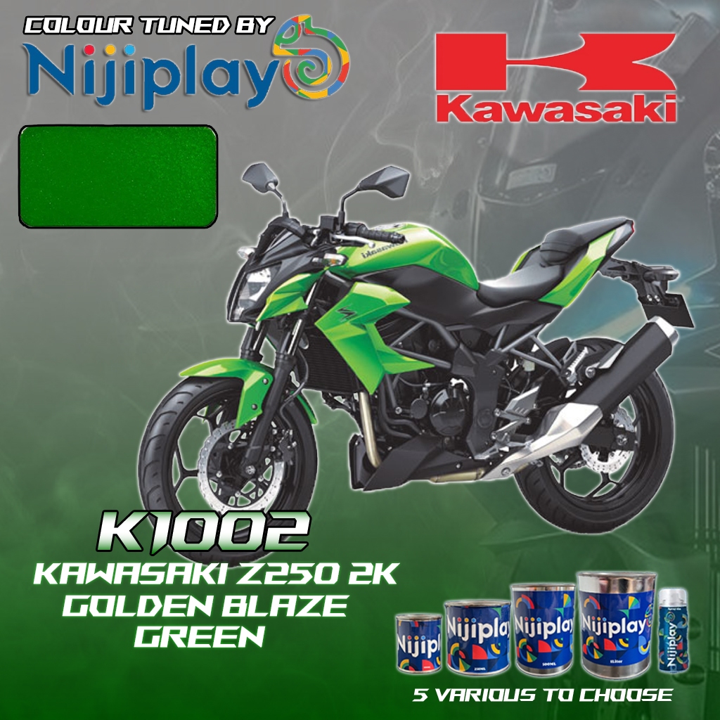 NIJIPLAY AIKKA K1002 GOLDEN BLAZE GREEN *** KAWASAKI Z250 2K MOTOR PAINT | Shopee Malaysia