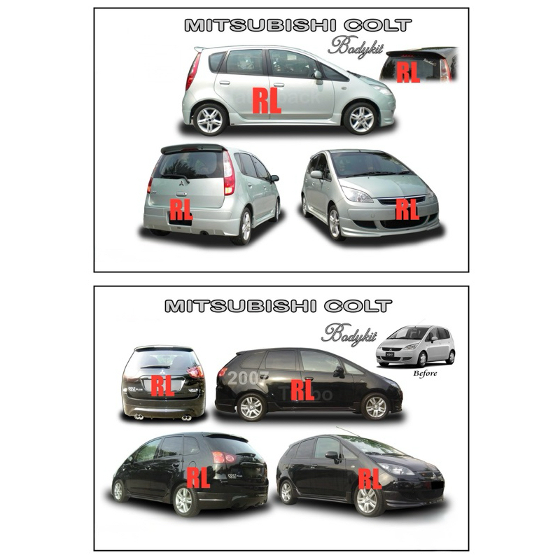 Mitsubishi Colt Hatchback Turbo RL bodykit body kit front side rear ...
