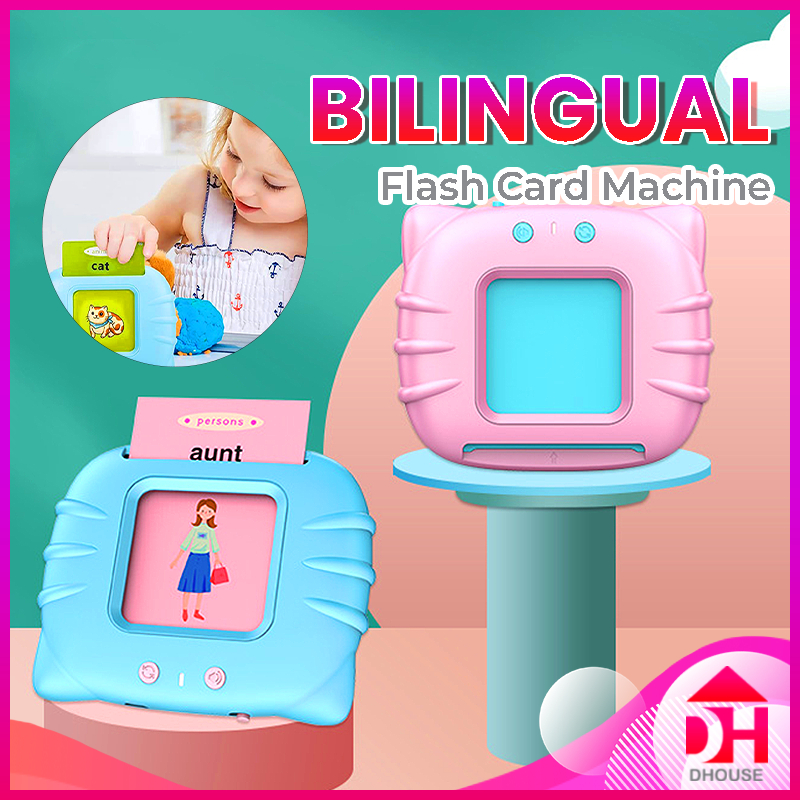 Flash Card Reader Dual Language Learning Rechargeable Smart Reading ...