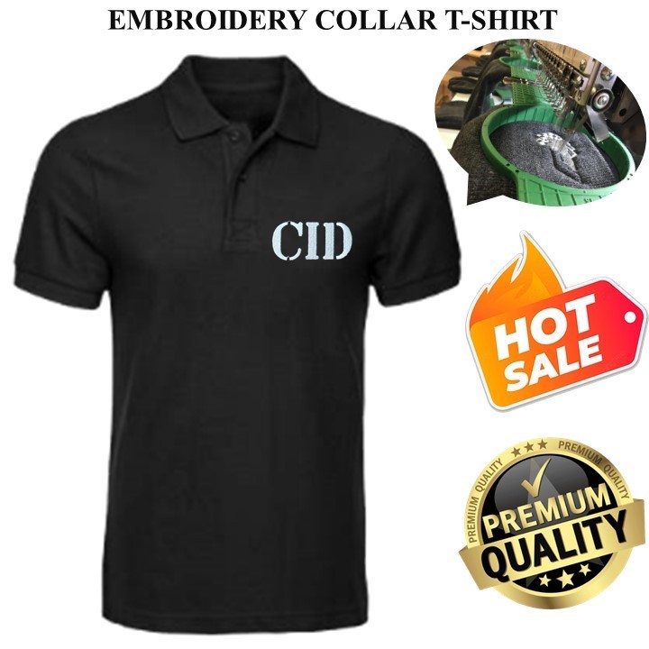 EMBROIDERY SULAM CID SPECIAL FORCES TACTICAL LOGO BLACK COLLAR SHIRT ...