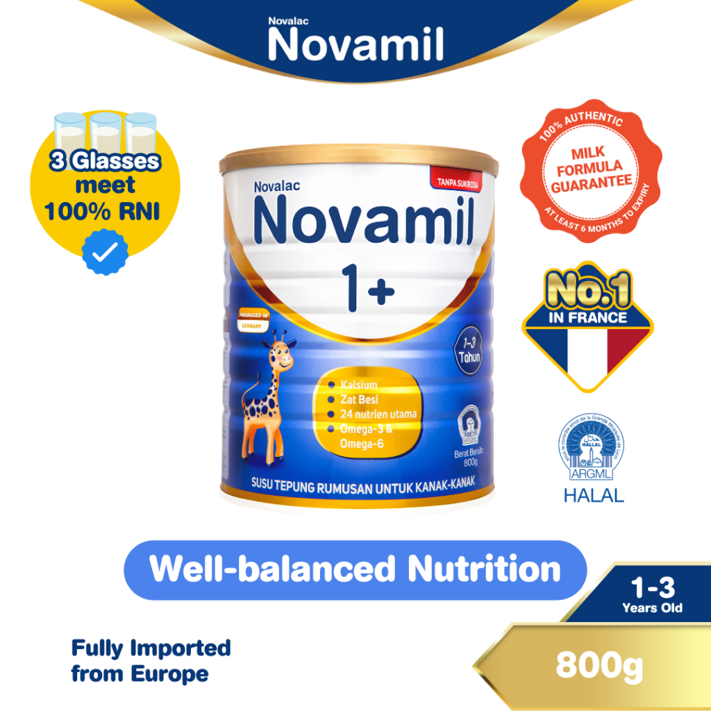 Novamil 1+ Formula Susu untuk Pemakanan Seimbang (1-3 Tahun) 800g ...
