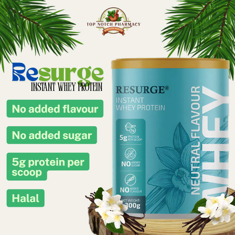 Resurge Instant Whey Protein Powder (300g) No Added Sugar & Flavour ...
