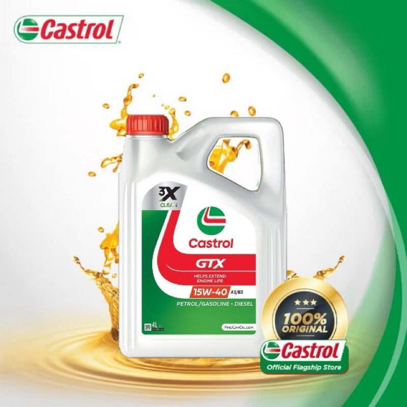 3436868 Castrol GTX 15W40 Mineral Engine Oil 4L Petrol Diesel For ...