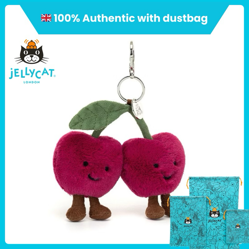 [Jellycat] 100% Original Amuseables Cherries Bag Charm | Shopee Malaysia