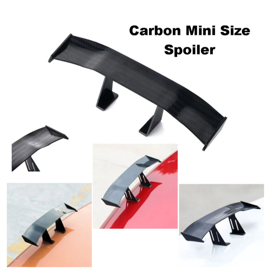 Car Mini Spoiler 3D Carbon Design Rear Bonnet Hood GT Wing Spoiler ...
