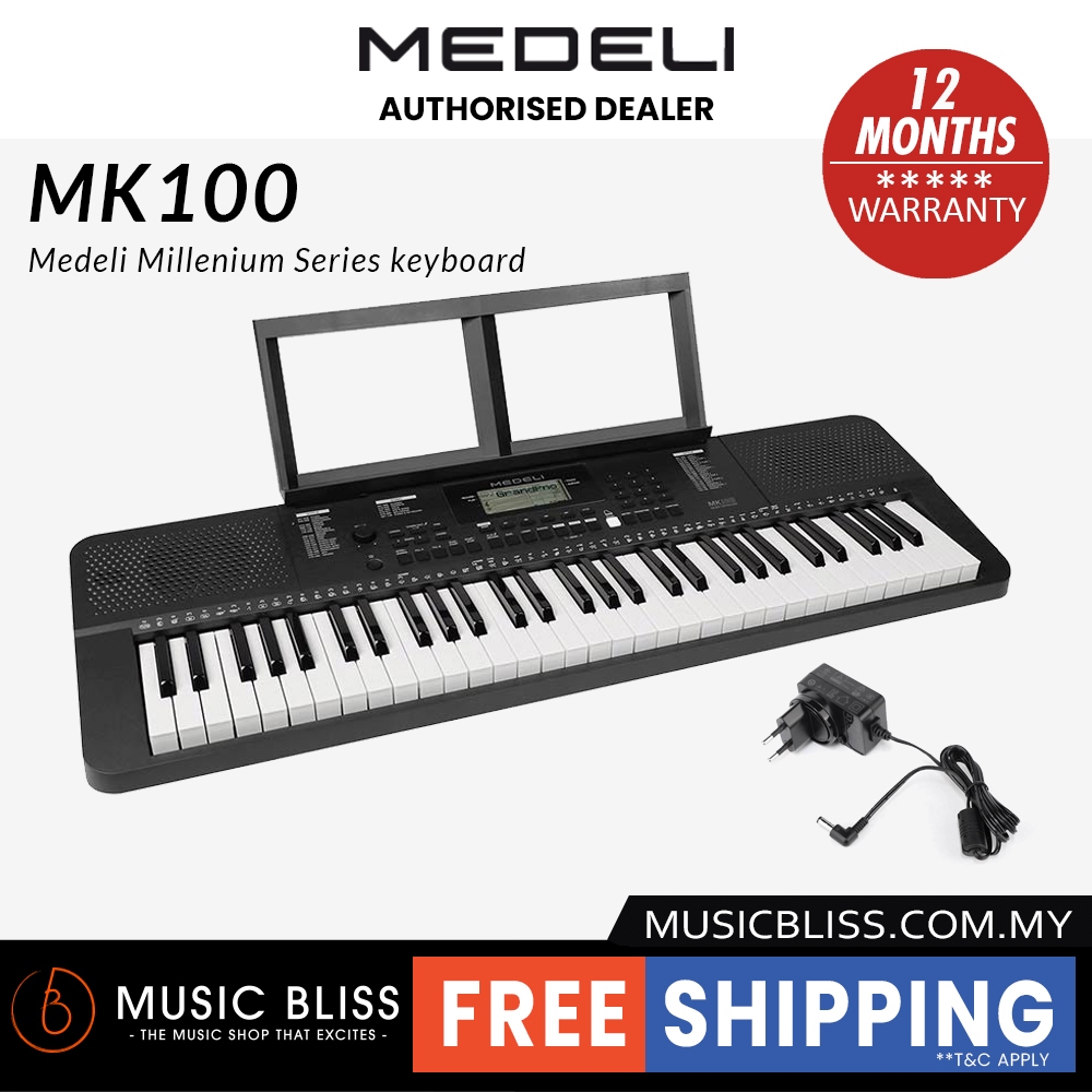 Medeli MK100 61-Keys Millenium Series Portable Keyboard (MK-100) | Shopee Malaysia