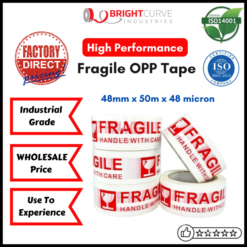 High Performance Fragile OPP Tape 48mm 50m | Shopee Malaysia