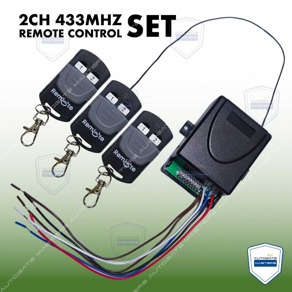 ( RANDOM COLOR ) REMOTE CONTROL 2CH 433MHz AUTOGATE ( RECEIVER / REMOTE ...