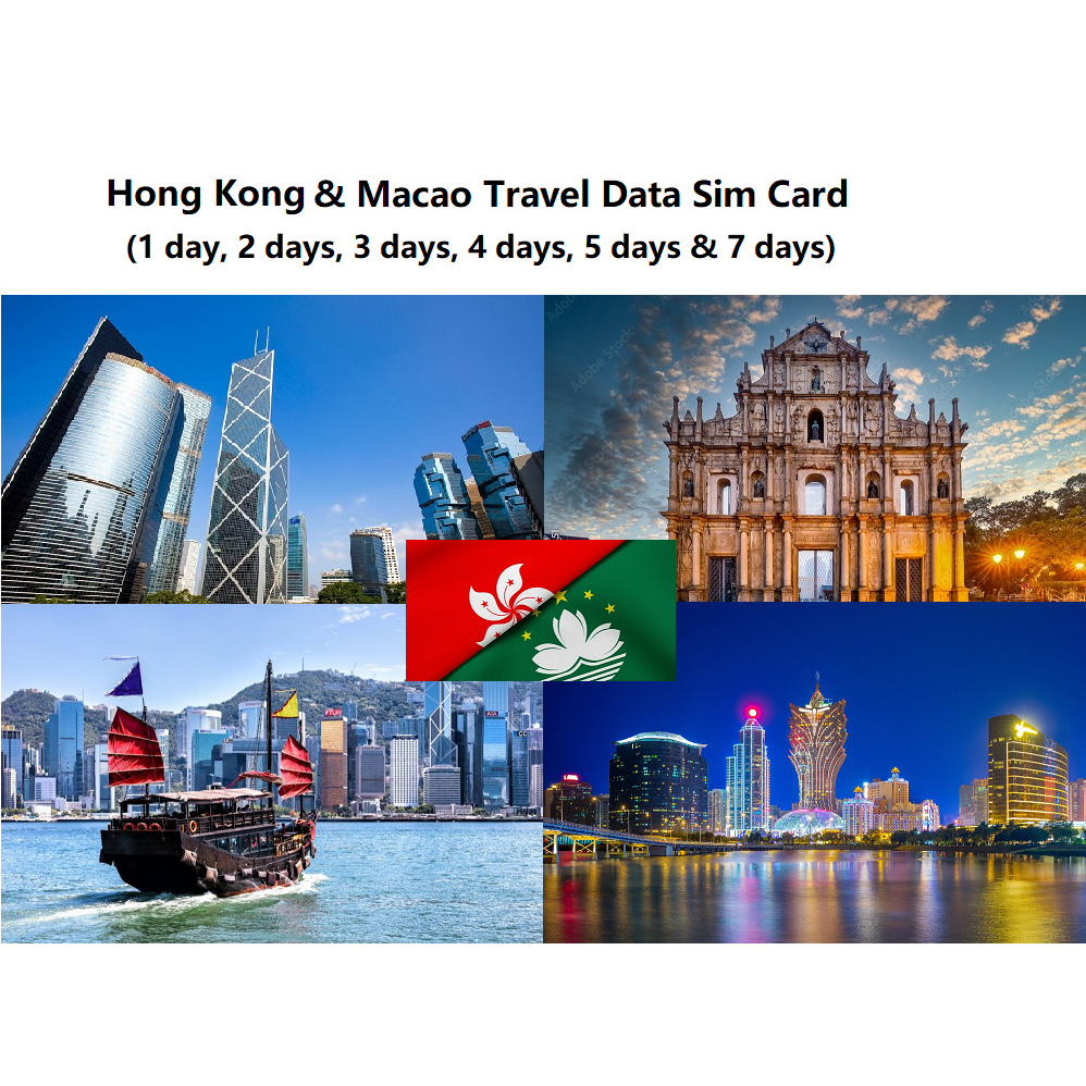 Hong Kong & Macau Travel Data Sim Card (1 , 2 , 3 , 4 , 5 & 7 days ...