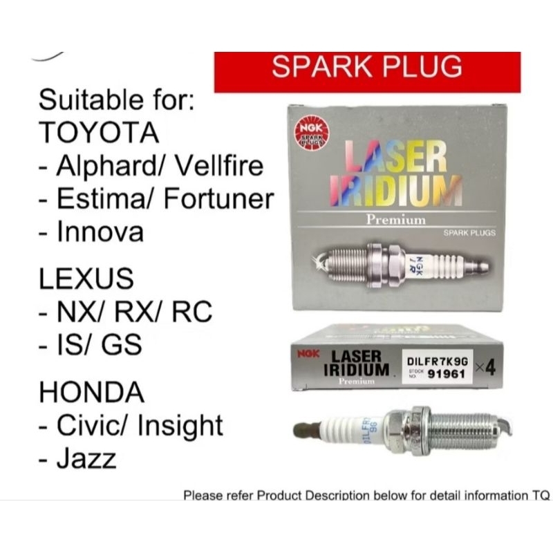 { 💯% Original Japan } Toyota Honda Lexus Mitsubishi Twin tip Ngk laser ...