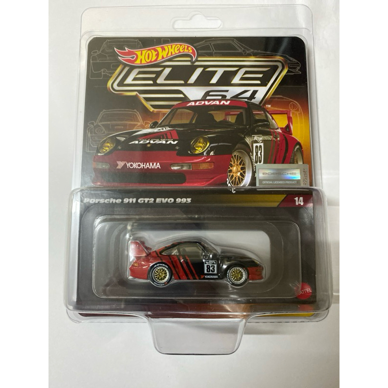 HOT WHEELS ELITE 64 PORSCHE 911 GT2 EVO 993 ADVAN METAL CHASIS METAL ...