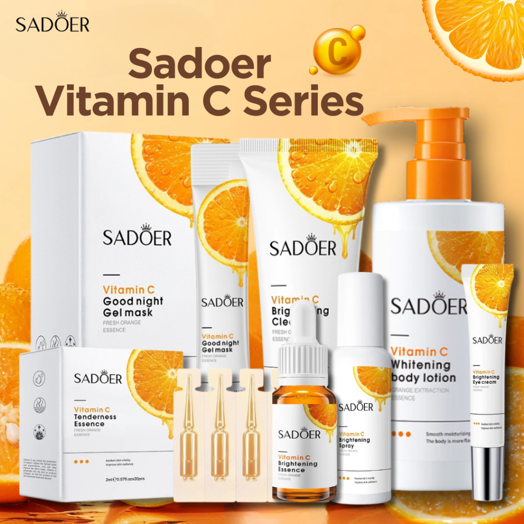 SADOER Vitamin C Series Face Skincare (Moisturizing/Whitening/Vitamin C ...