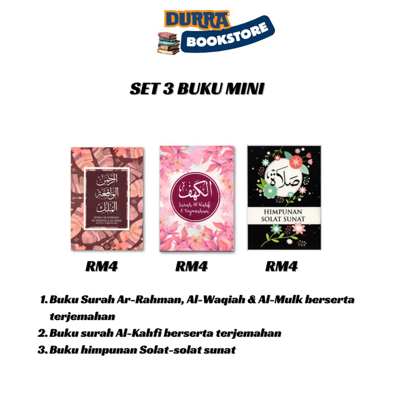 DURRABOOKSTORE Buku mini surah surah & solat solat penting | Shopee ...