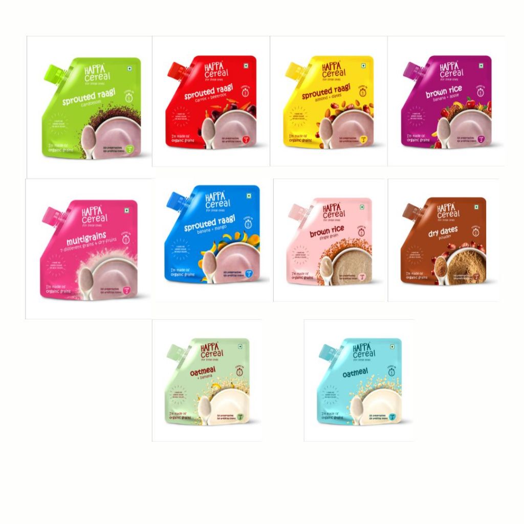 Happa Cereal (200gm) for baby 6 months and above 10 Variety of Flavors ...