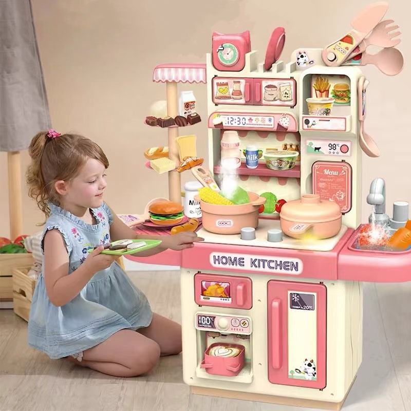 Spraying Mist Kitchen Cooking Toys with Light Cooking Set Pretend Play ...
