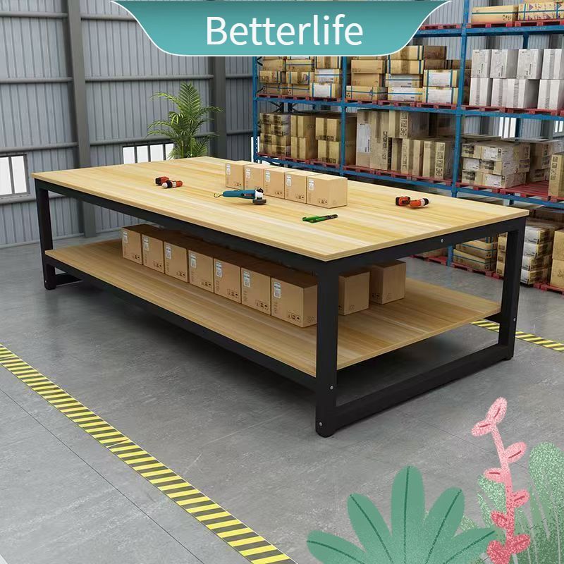 Double-layer Shelf Meeting Table Conference Table Workbench Storage ...