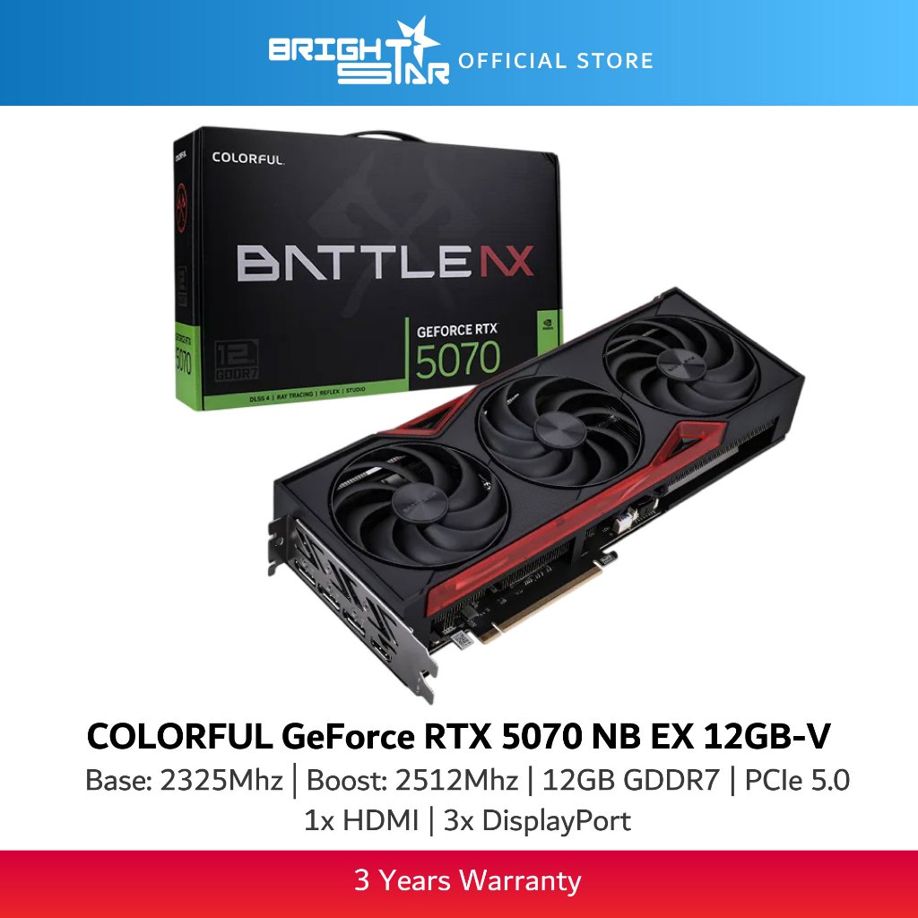 COLORFUL GeForce RTX 5070 NB EX 12GB-V GDDR7 Graphics Card | Shopee ...
