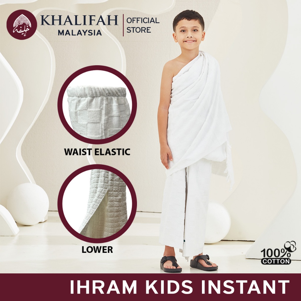 KAIN IHRAM INSTANT KANAK-KANAK 100% COTTON | IHRAM BUDAK | IHRAM KIDS ...