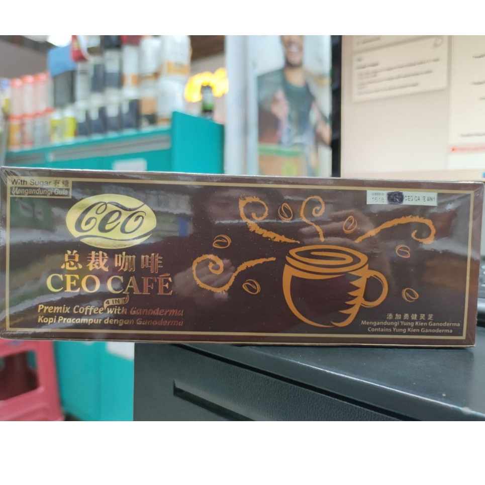 Ceo Cafe 4 in 1 with Sugar (Premix Coffee with Ganoderma) 20 Sachets x ...