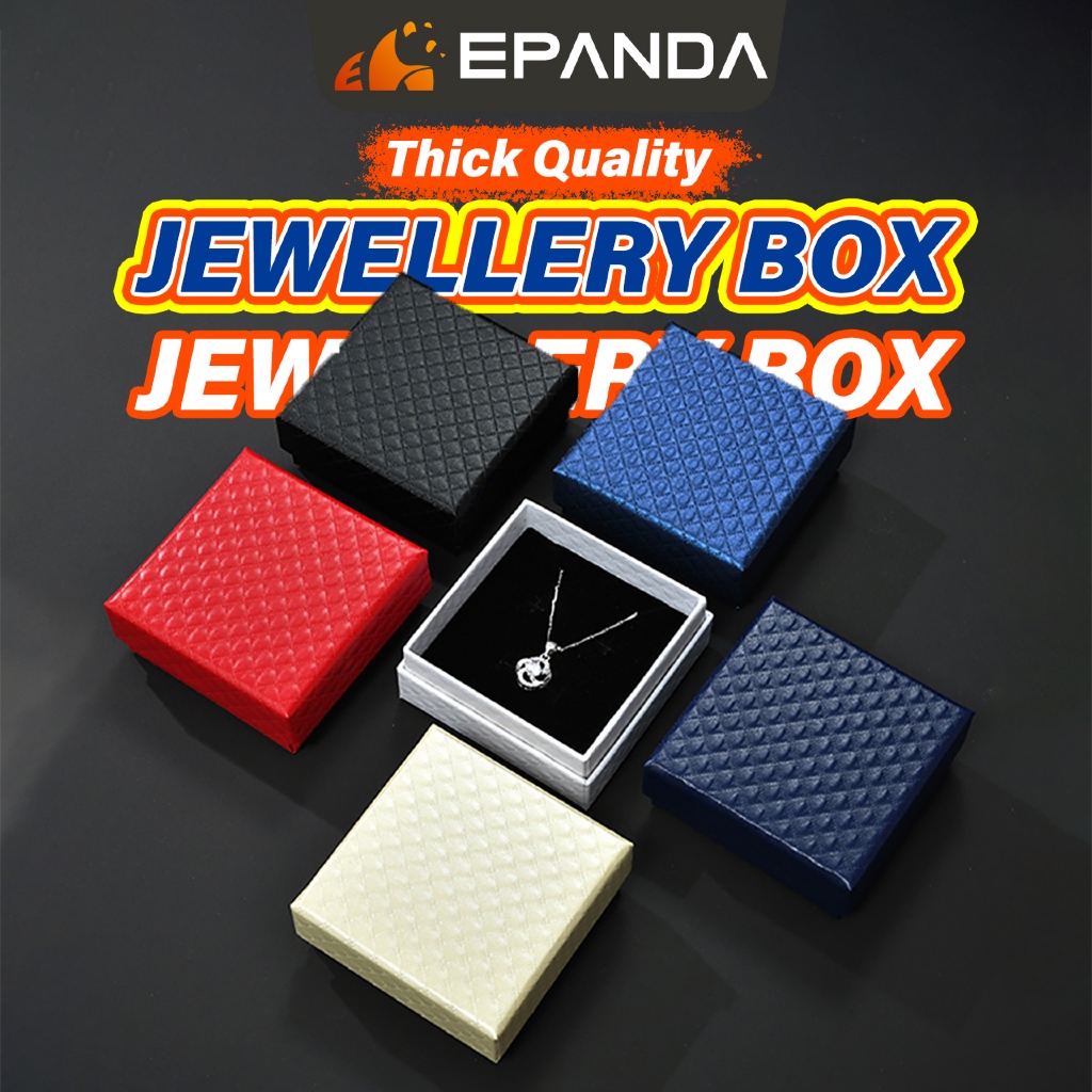 Jewellery Box Casing Kotak Barang Kemas PU Leather Diamond Texture ...