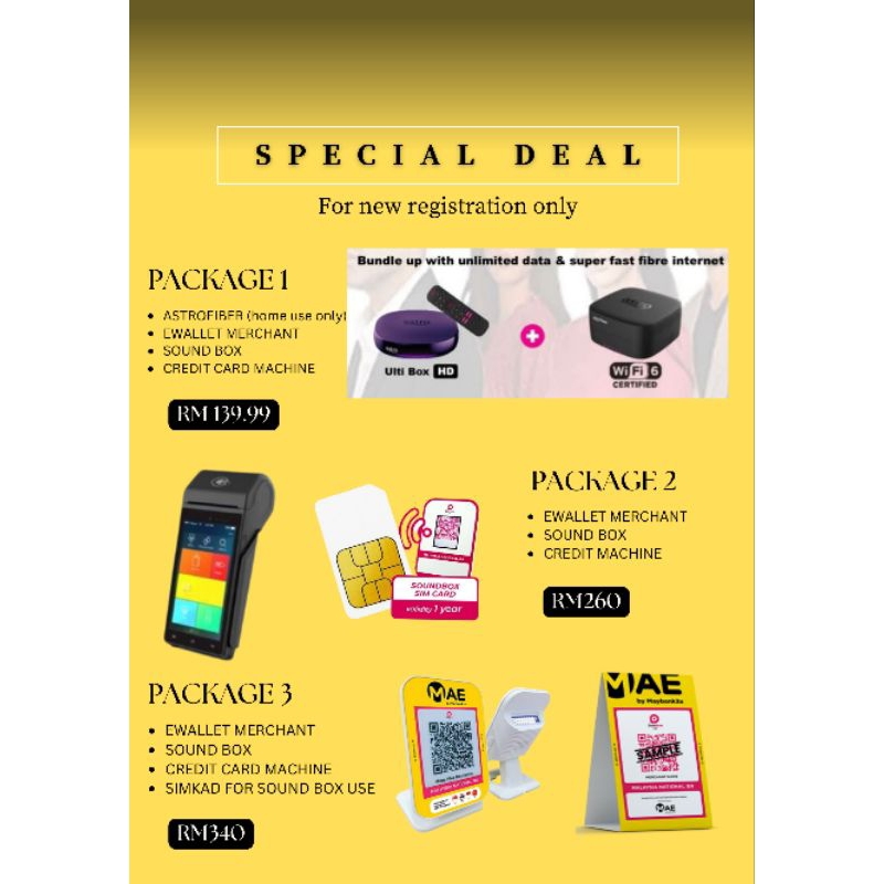 SPECIAL DEAL 👉 ASTROFIBER 👉 EWALLET MERCHANT 👉TNG/MAE SOUND BOX 👉 ...