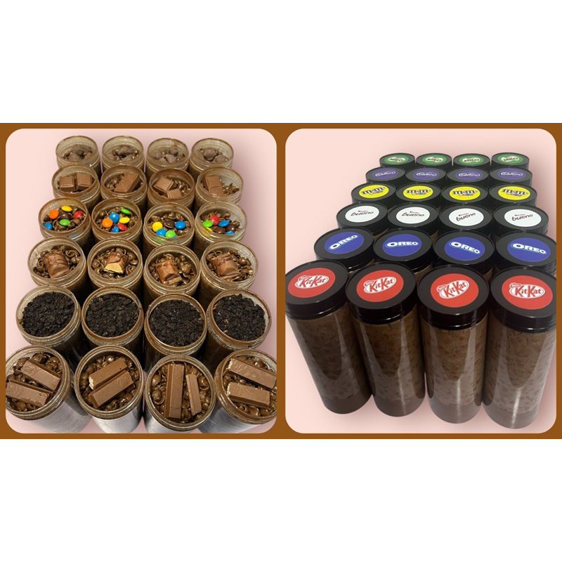 3 BALANG RM20 CHOCOJAR FREE TOPPING KINDER KITKAT CADBURY OREO MILO M&M ...