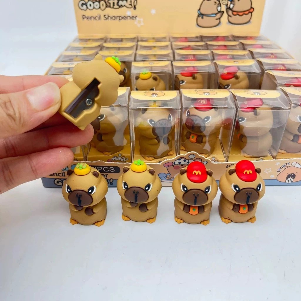 Capybara Creative Cartoon Shape Pencil Sharpener Mini Funny Expression ...