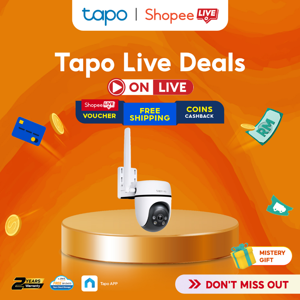 [ Watch Live & Grab Deal ] TP-Link Tapo C501GW 4G SIM Card & POE 2MP ...